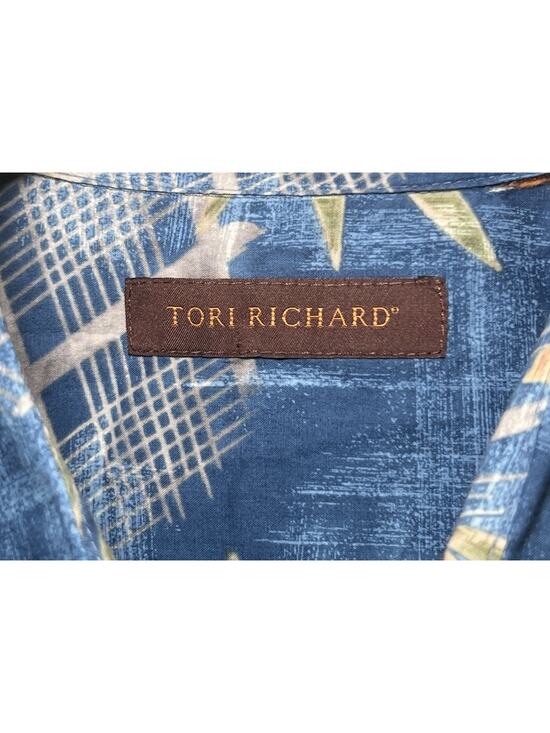 Tori Richard | Shirts | Tori Richard Shirt Mens L Blue Tropical ...